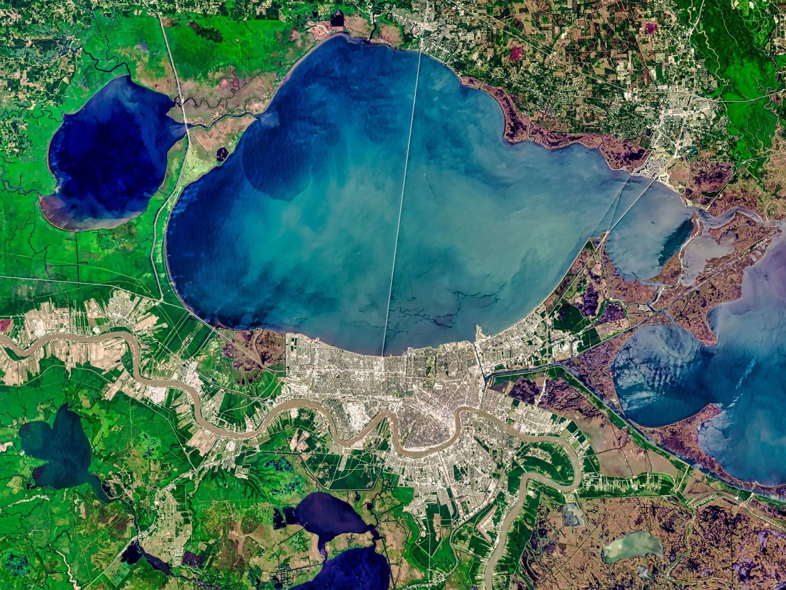 $15 Billion Floodwalls Are Sinking. Satellite Maps Show New Orleans’ Silent Collapse