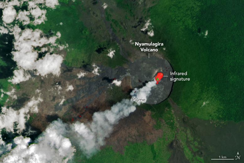 Africa’s Fire Mountain Unleashes a Stunning Lava Show