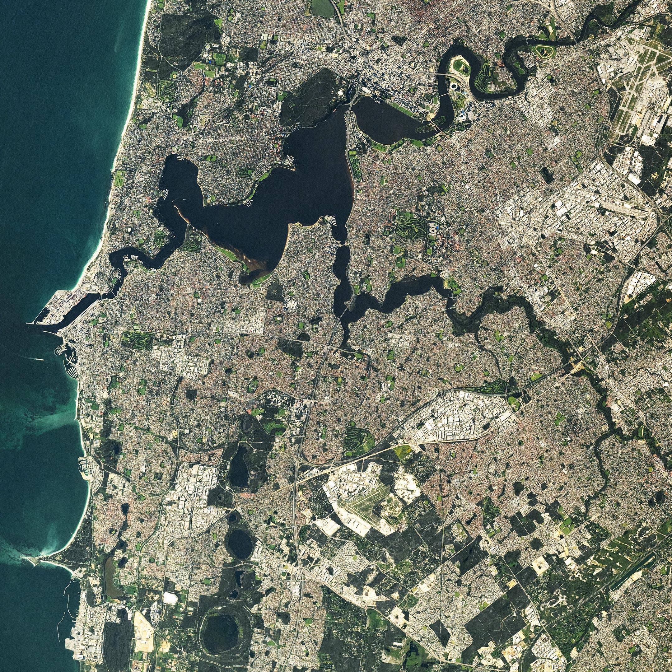 Perth From Space: A Stunning View of Rivers, Urban Growth, and Natural ...
