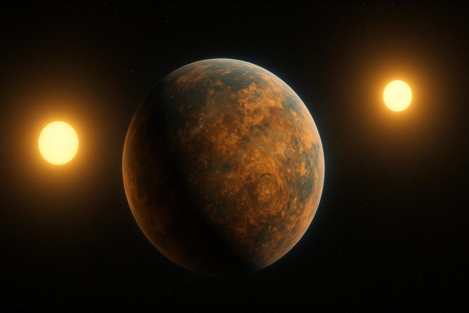 Planet Found Orbiting Two Stars at a Perfect 90-Degree Angle