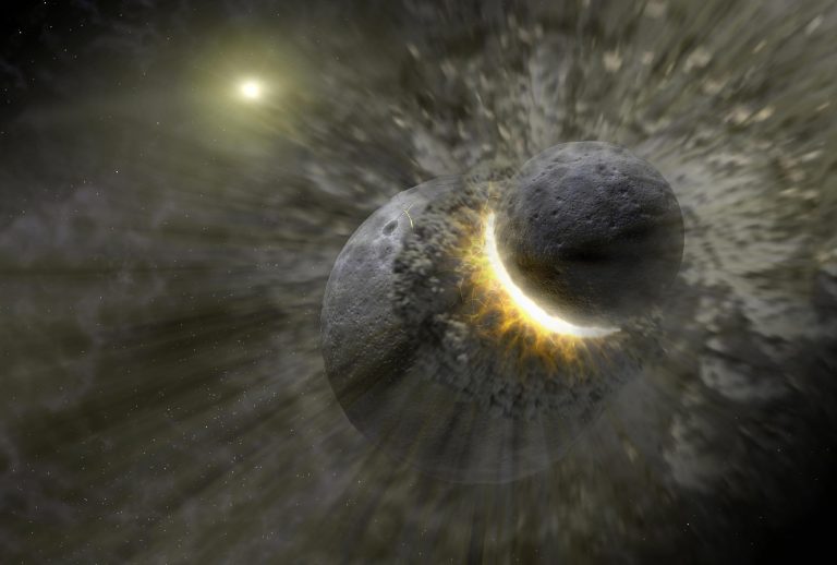 Gravity-Dominated Hit and Run Collisions in Solar System Formation