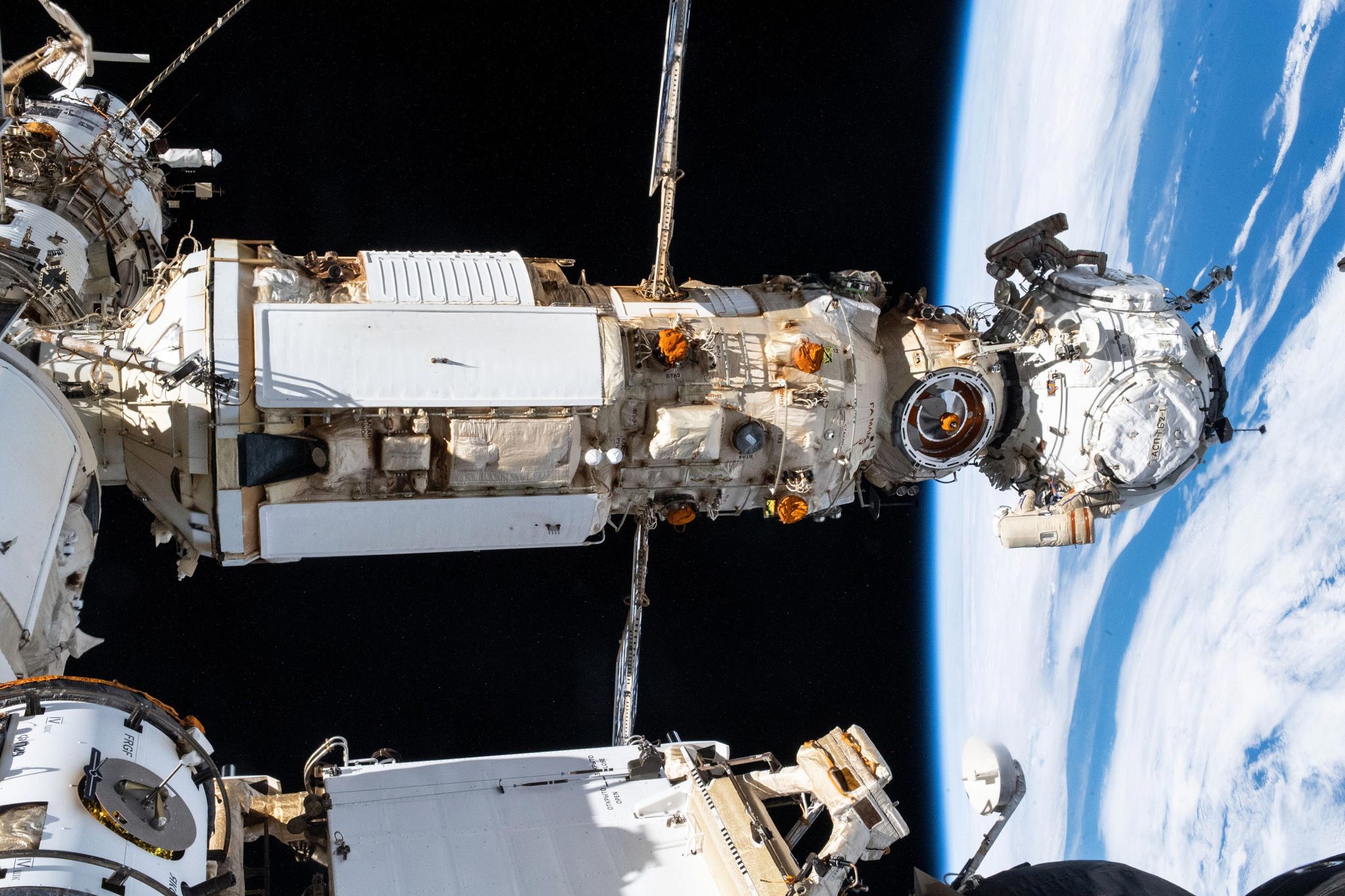 Cosmonauts Set Up Robotic Arm’s First Motion During Spacewalk Outside ISS