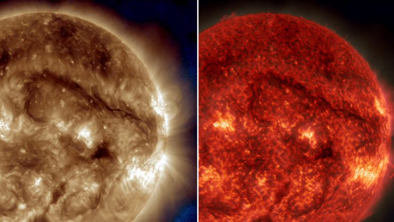 NASA's Solar Dynamics Observatory Views Rare Encircling Filament
