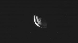 NASA's Cassini Spacecraft Reveals the Strange Shape of Saturn's Moon Pan