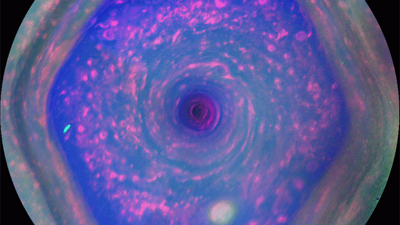 Cassini Views Saturn's Hexagonal Shaped Jet Stream
