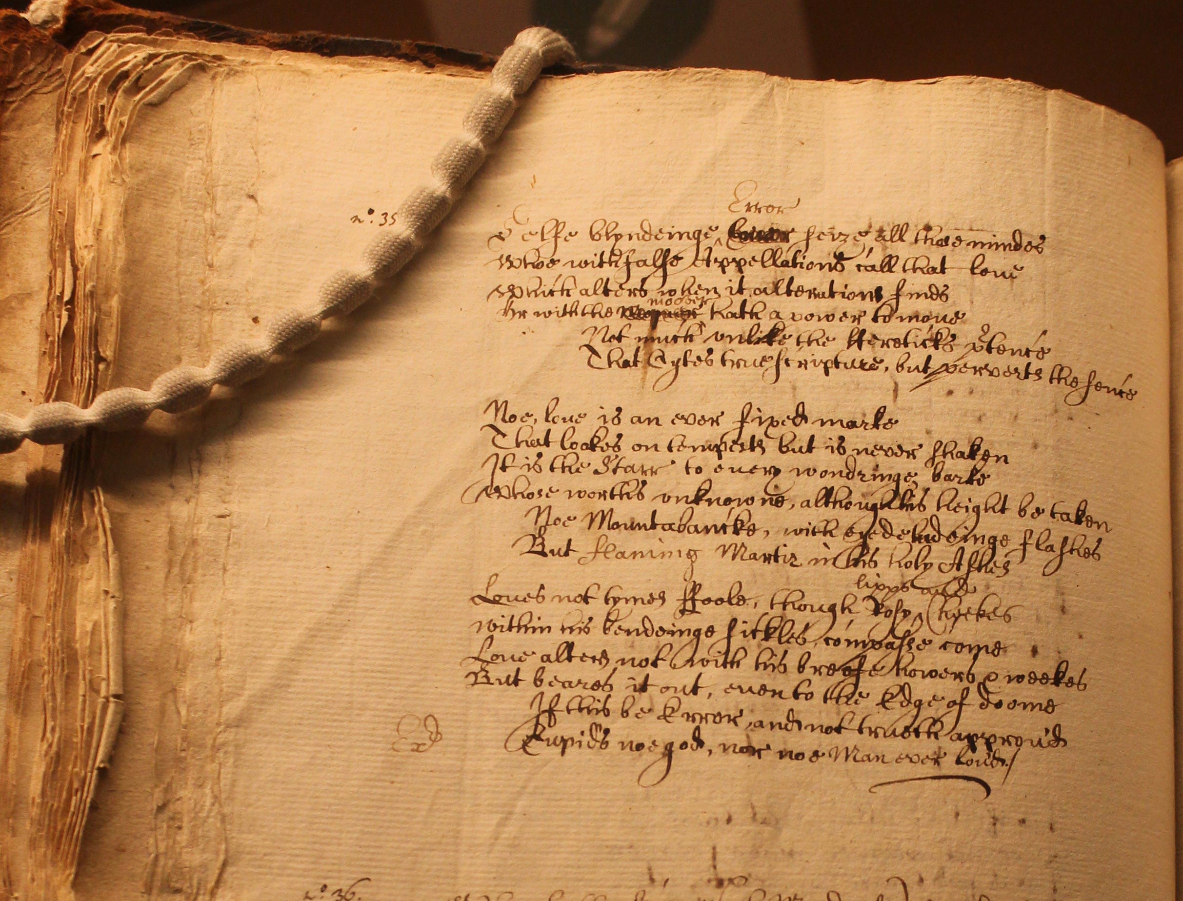 Lost for 400 Years: Researcher Discover Hidden Copy of Shakespeare Sonnet