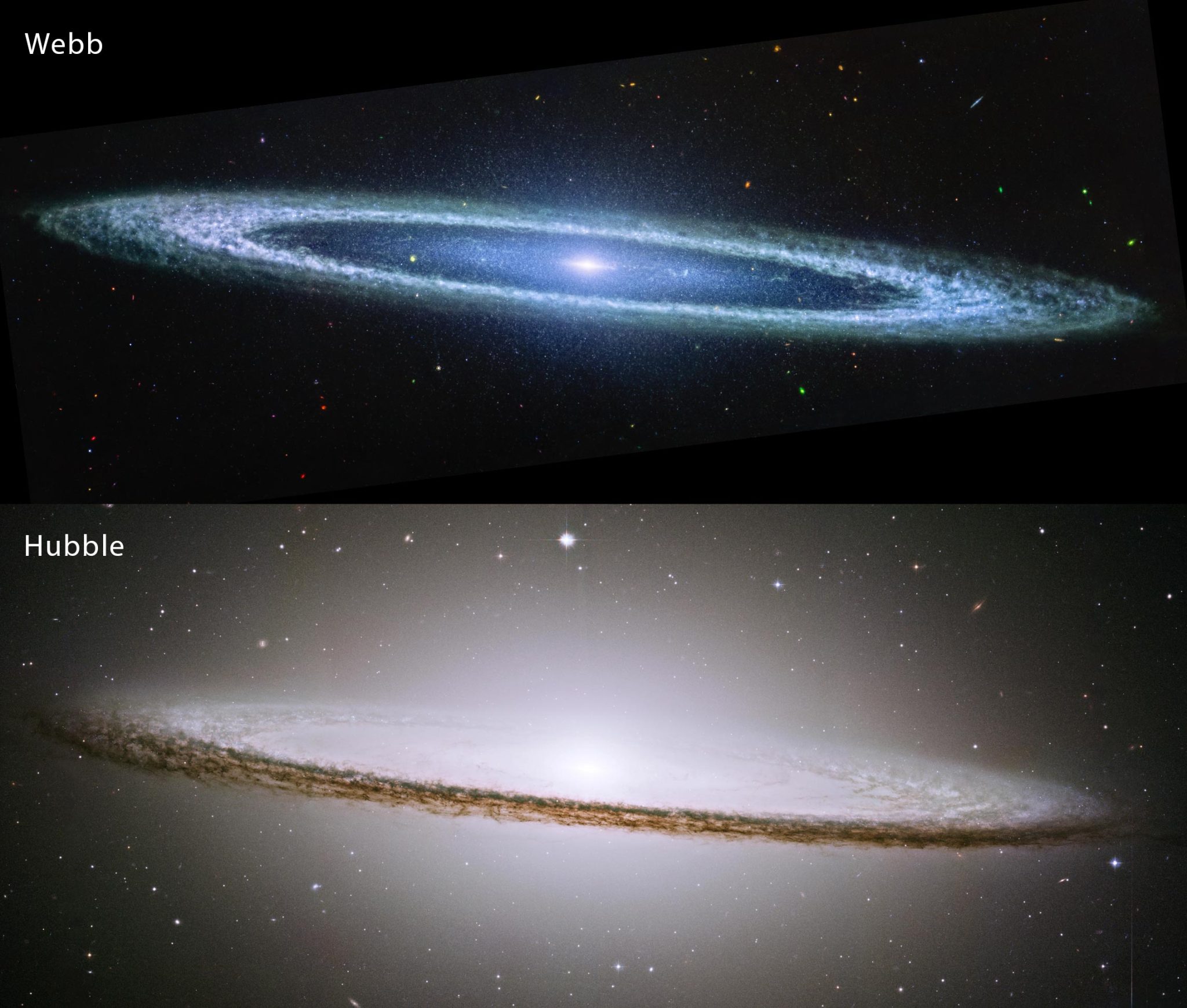 NASA’s Webb Telescope Captures the Sombrero Galaxy in Breathtaking Detail