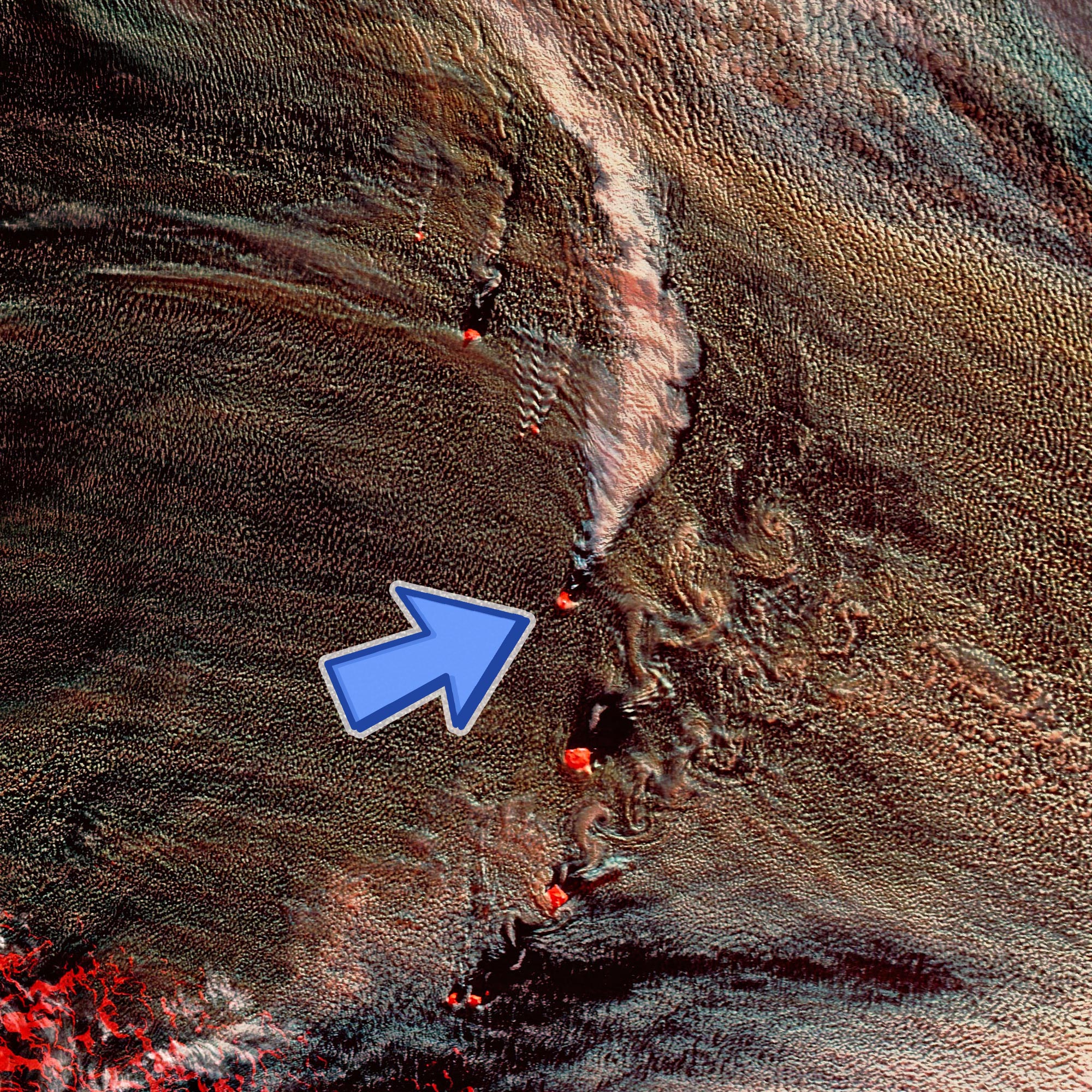 Unusual “Volcano Track” Clouds Investigated