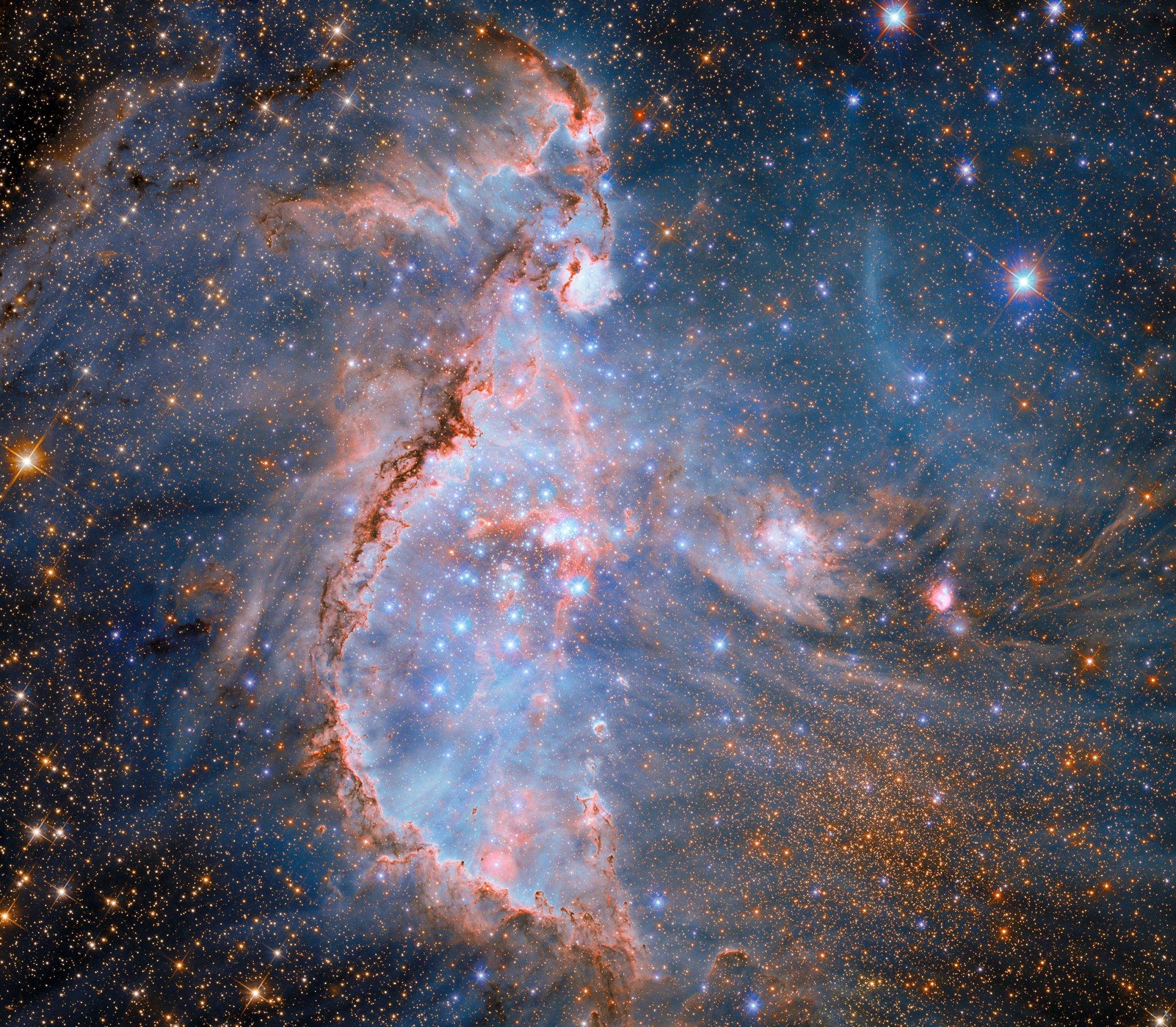 Star Formation in Motion: Hubble Reveals Spiraling Stars and Sculpted ...