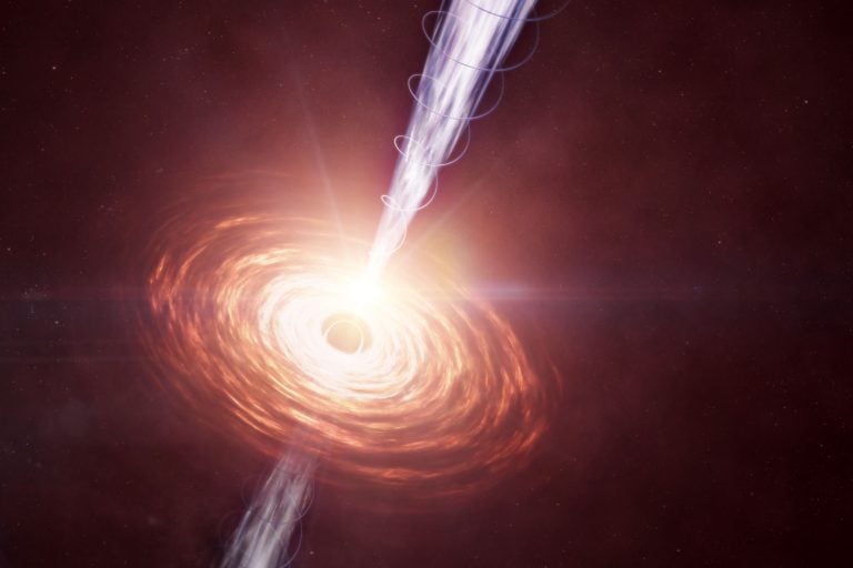 NASA Detects 11-Billion-Year-Old Black Hole Jet Lit by the Big Bang