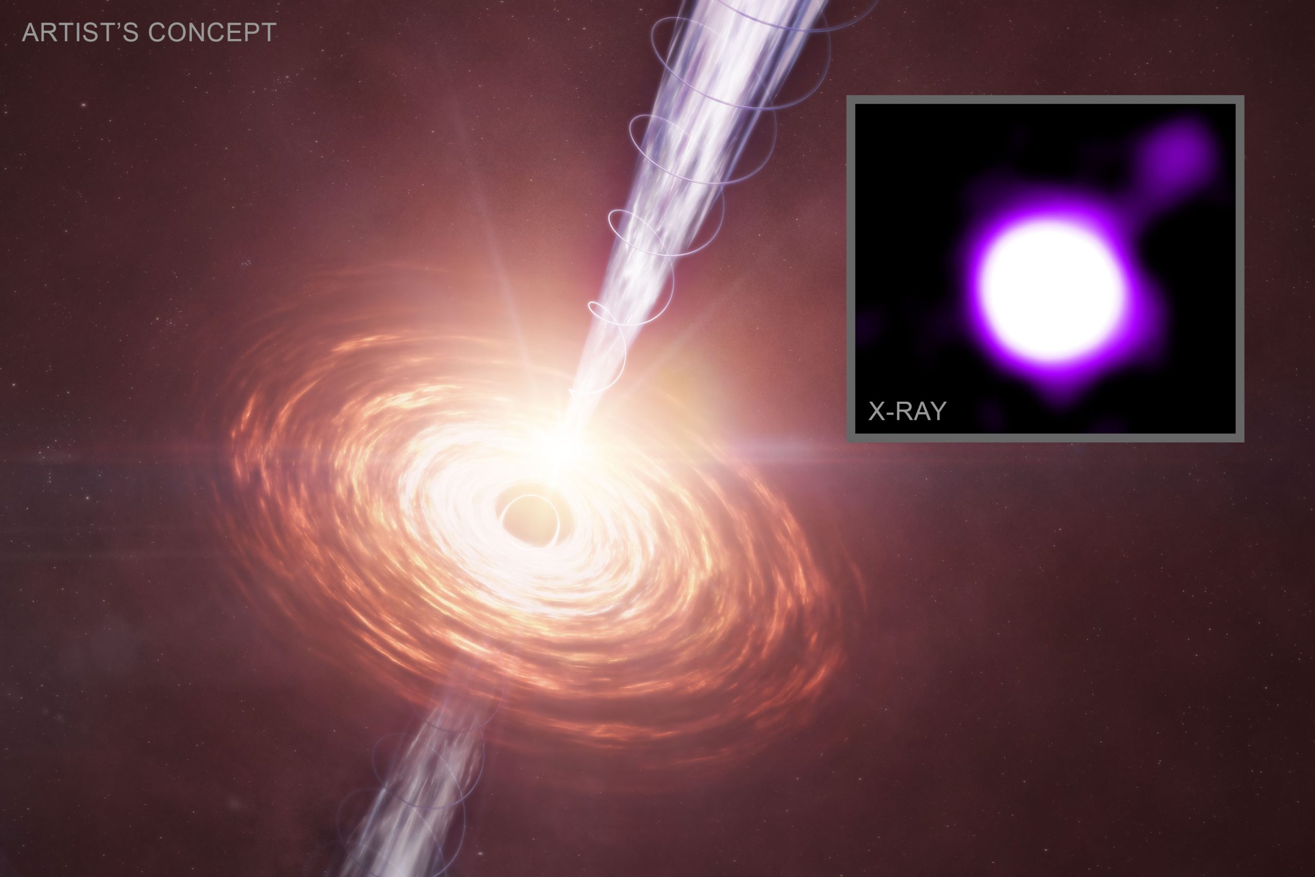 NASA Detects 11-Billion-Year-Old Black Hole Jet Lit by the Big Bang