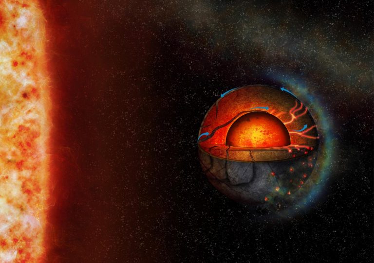 Volcanoes Might Light Up the Night Sky of This Super-Earth Exoplanet