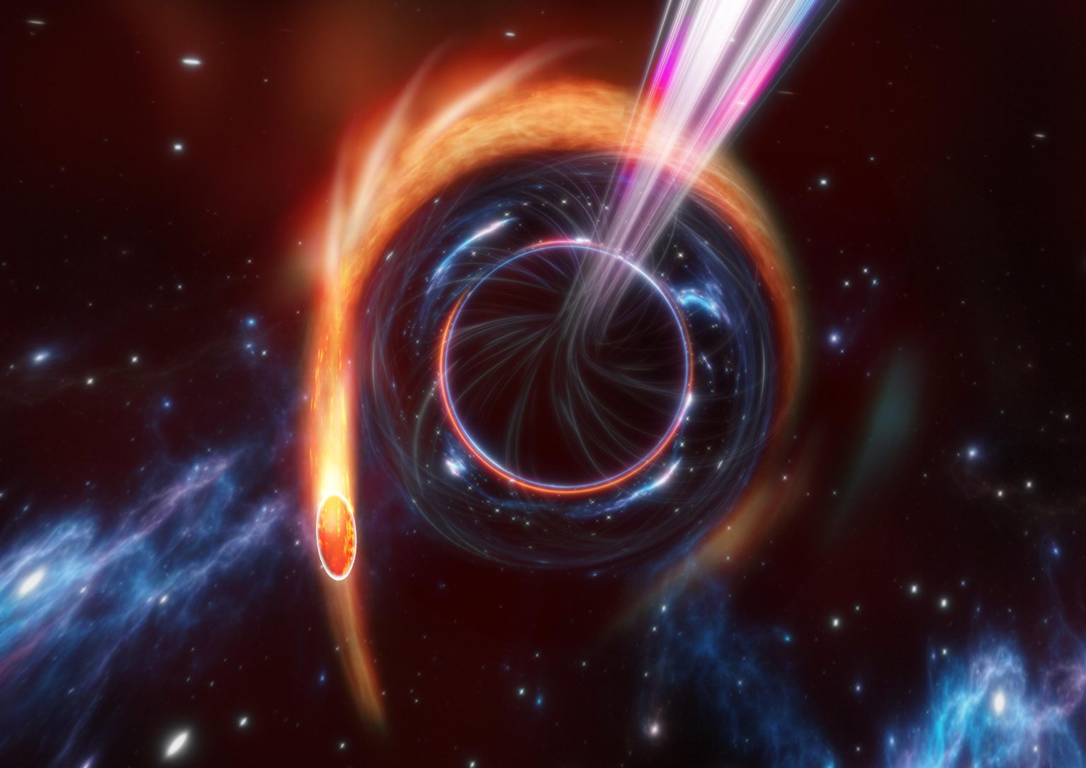 Supermassive Black Hole Violently Rips Star Apart, Launches ...