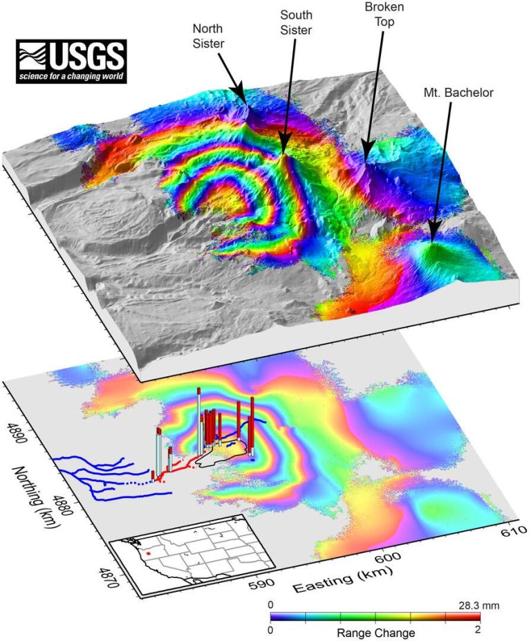 Growing Ground “Bulge” Detected Near Three Sisters Volcanoes