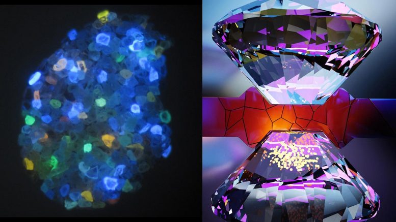 Hybrid Crystalline/Amorphous Material Capable of Indenting Diamonds