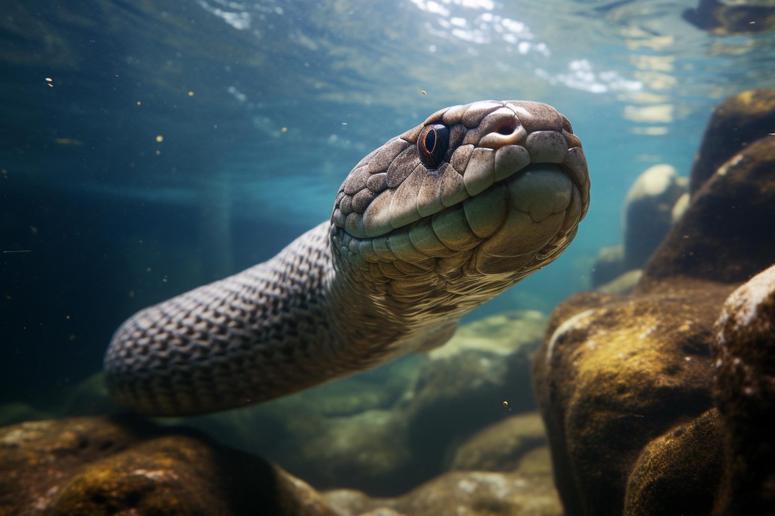 Sea Snakes See in Technicolor: A Reversal of Ancestral Vision Loss