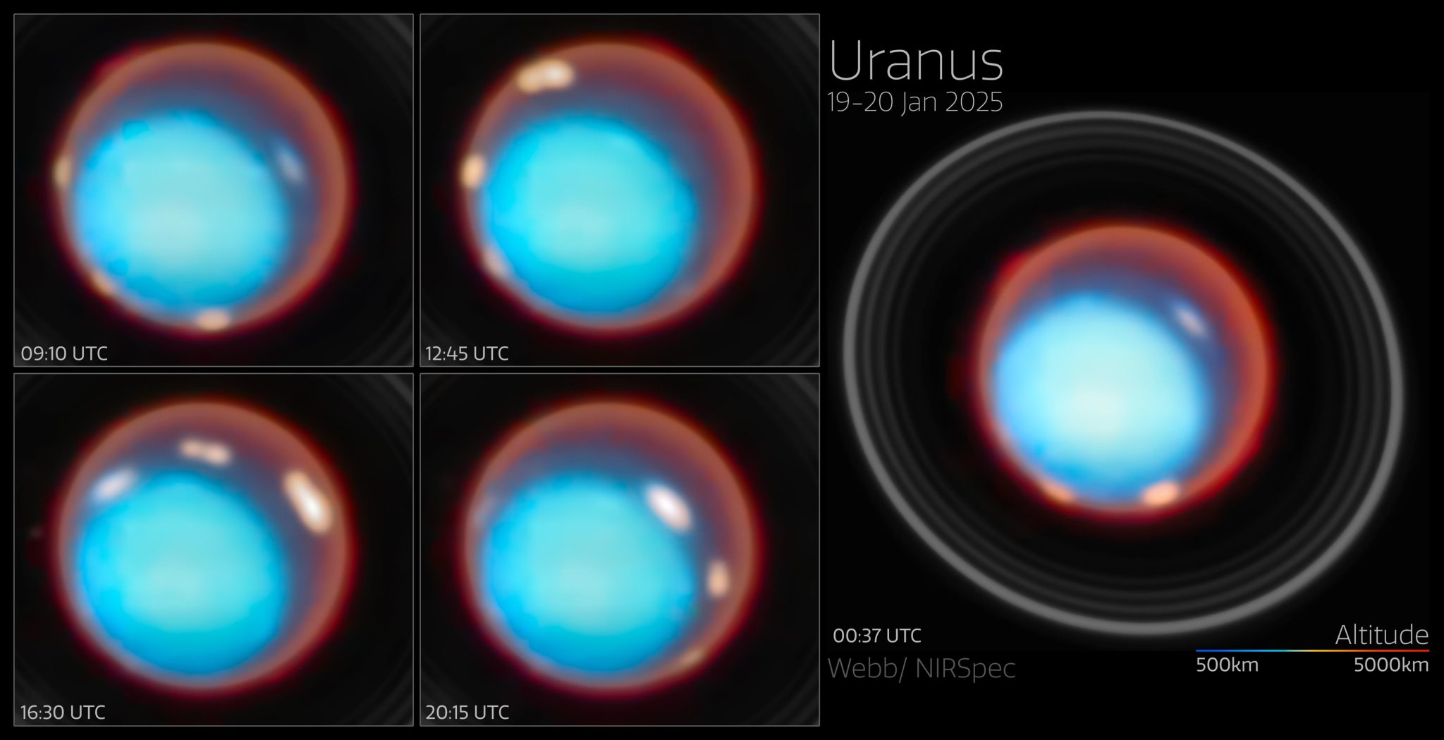 Webb Maps Uranus’ Upper Atmosphere and Finds a Magnetic Surprise