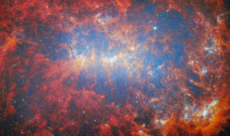 Stellar Fireworks in a Tiny Galaxy: Webb and Hubble Reveal Starburst ...