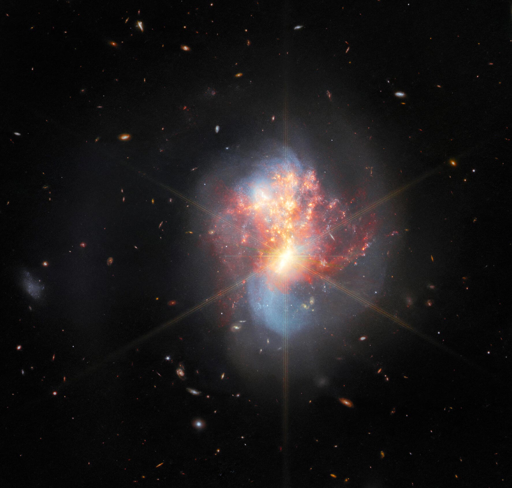 Galactic Collision Webb Space Telescope Explores Frenzied Star Galactic Collision Webb Space Telescope Explores Frenzied Star