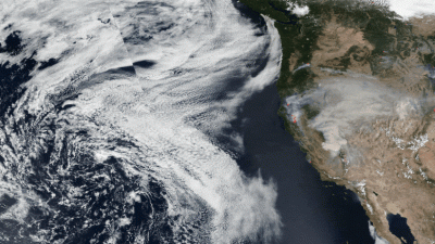 Massive Clouds of Smoke From California Wildfires Blow Over the Pacific ...