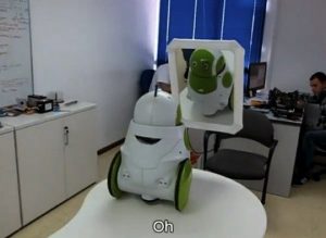 Qbo Robot Looks In The Mirror, Recognizes Itself