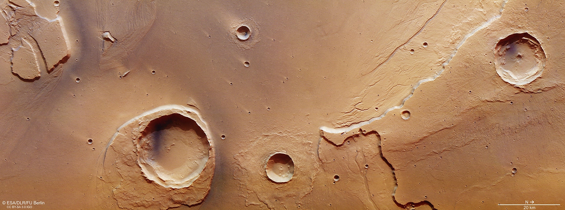 ESA's Mars Express View Remnants of Mega-Flood on Mars